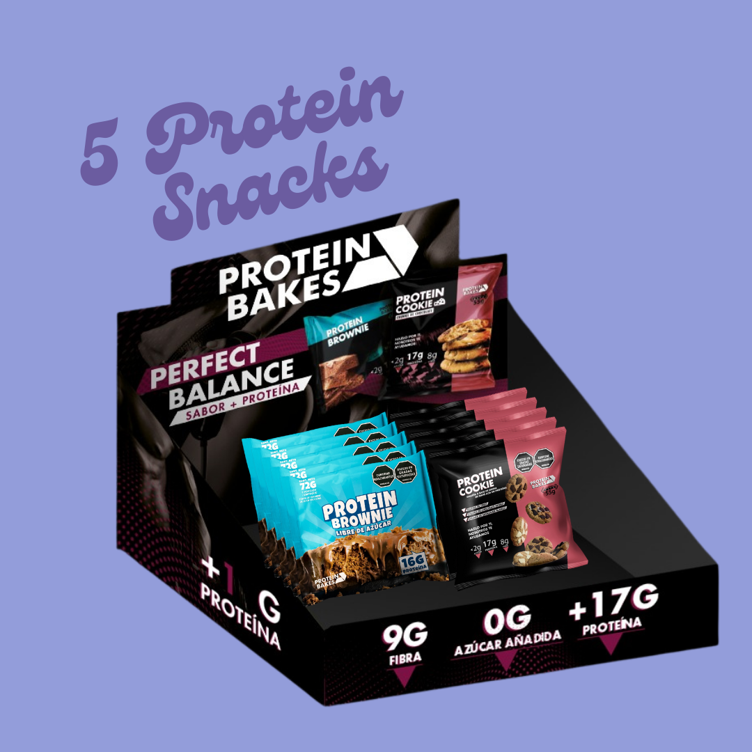 Caja x5 Snacks Combinados | Protein Bakes | Postres con Proteína